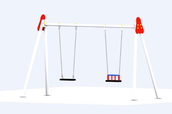 Columpo metálico doble mixto