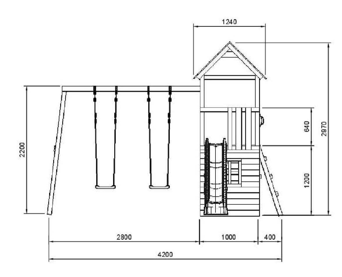 Parque infantil MASGAMES TIBIDABO con casita y columpio
